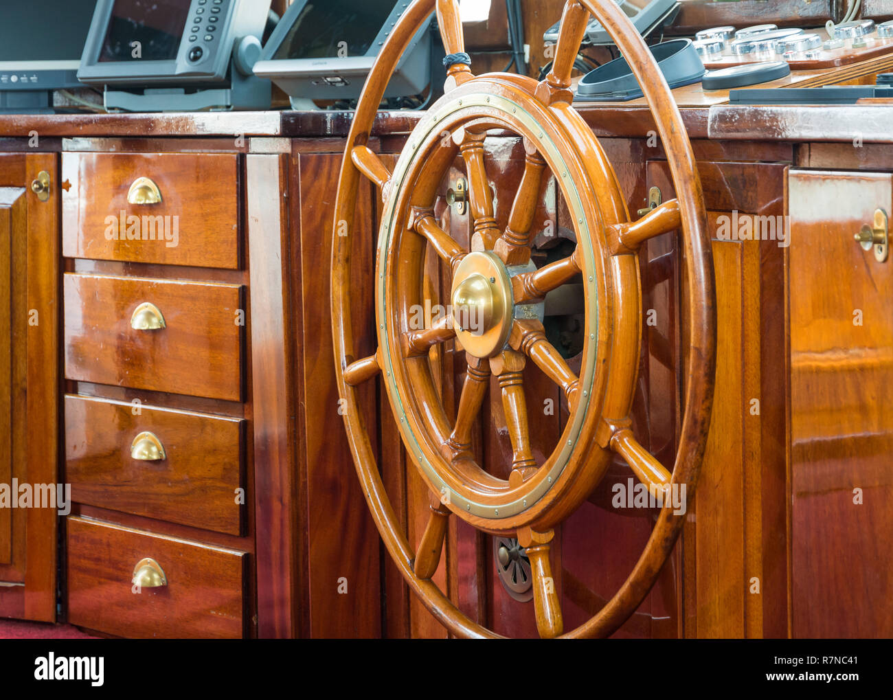 instruments for marine navigation in the captain's cabin. Nave Italia ...