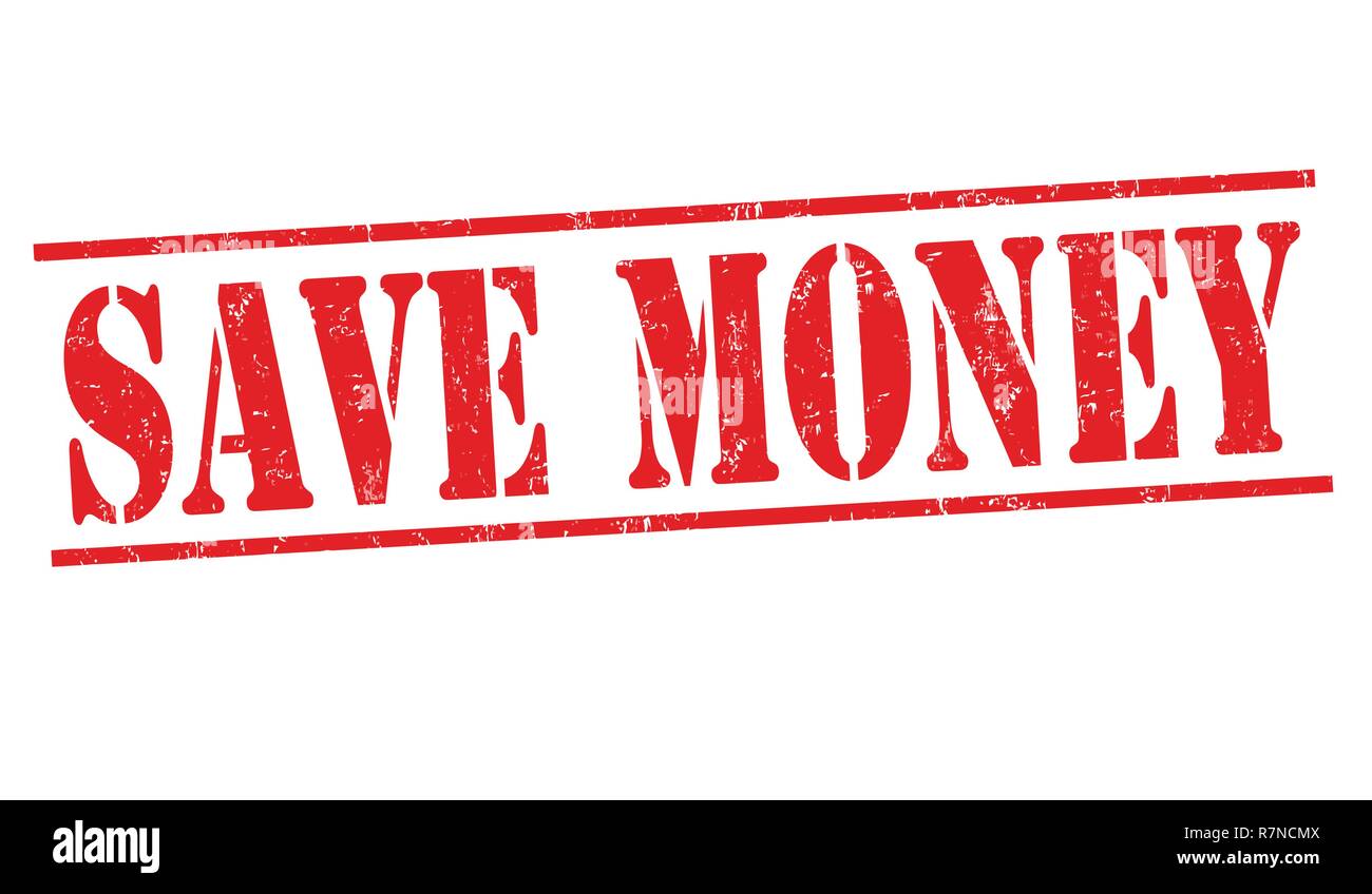 Save money sign or stamp on white background, vector illustration Stock ...