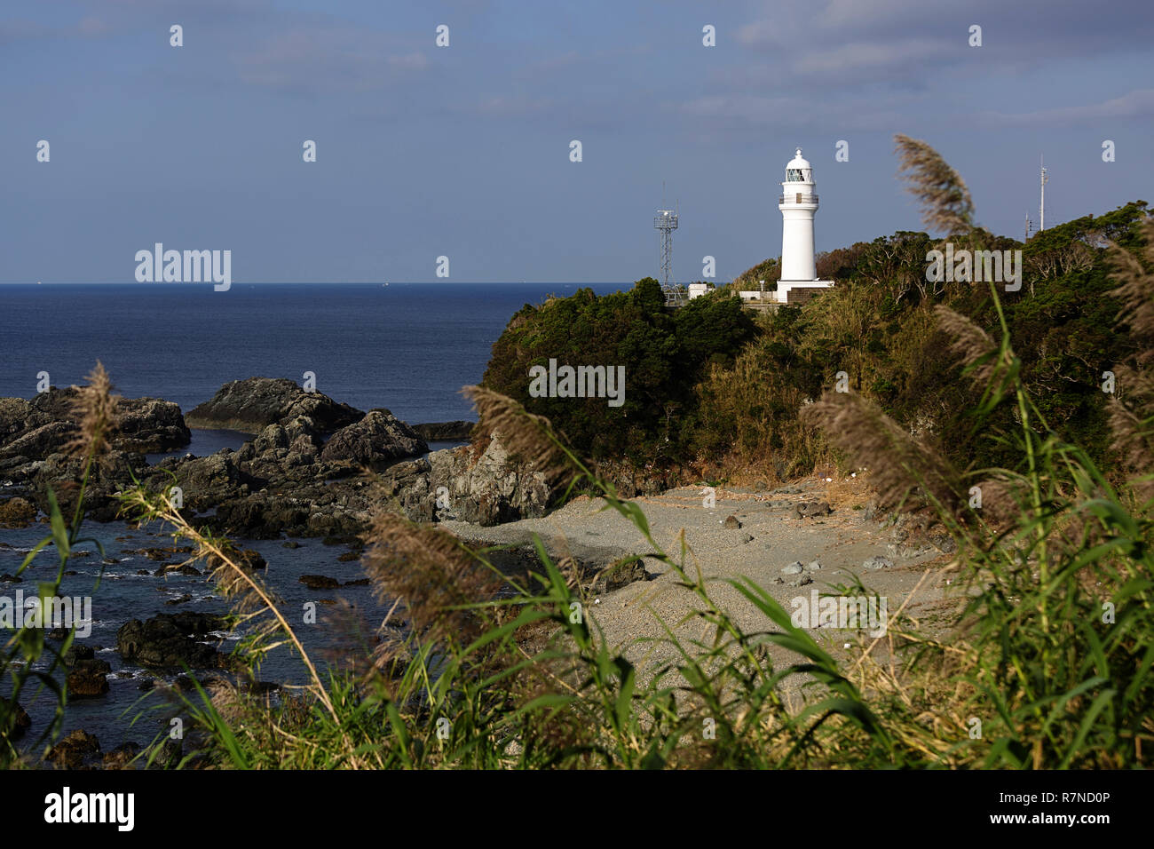 Lighthouse at Shionomisaki Cape, Kushimoto, Japan Stock Photo - Alamy