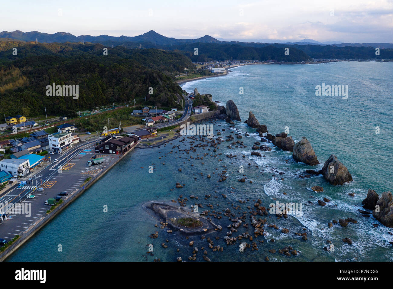 Coastline at Hashi-gui-iwa rocks, Kushimoto, Wakayama Prefecture, Japan ...