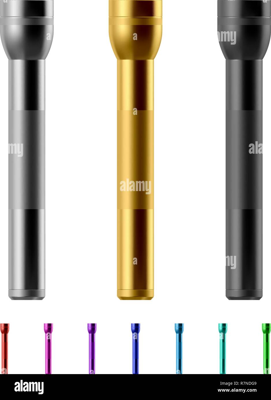 Led flashlight Stock Vector Images - Alamy