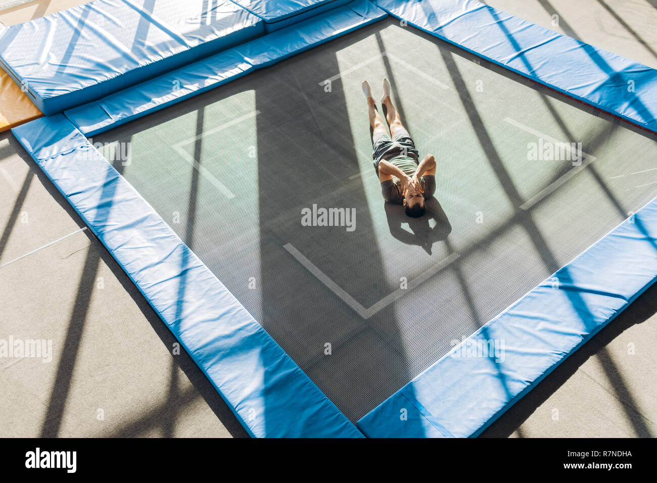 man had a bad fall. hard landing caused injures Stock Photo - Alamy