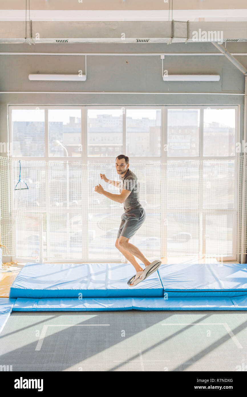 Trampolining and gym hi-res stock photography and images - Alamy