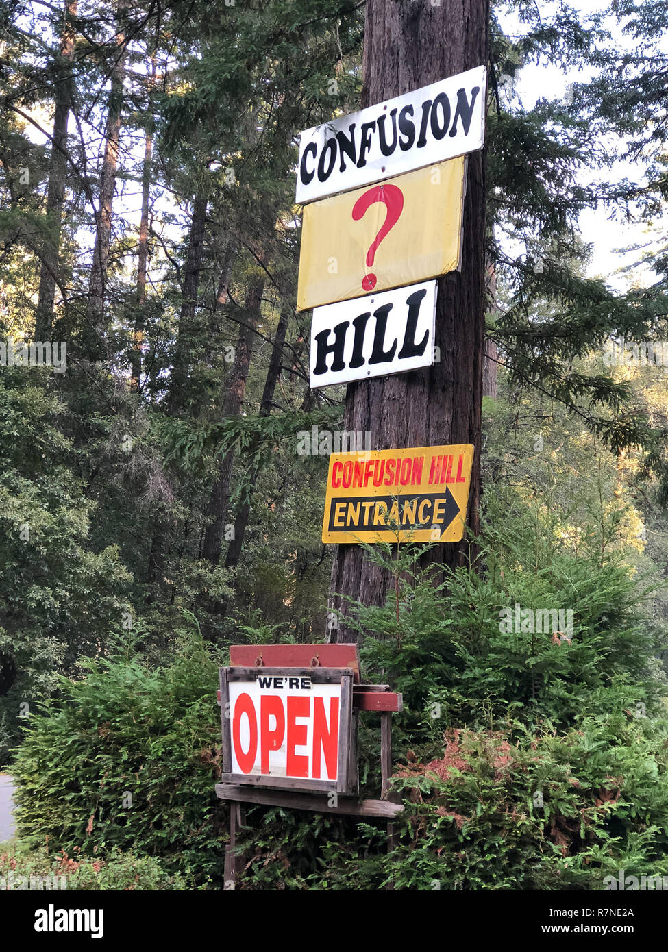 Eureka, CA - November 19, 2018: Confusion Hill oddity park in the ...