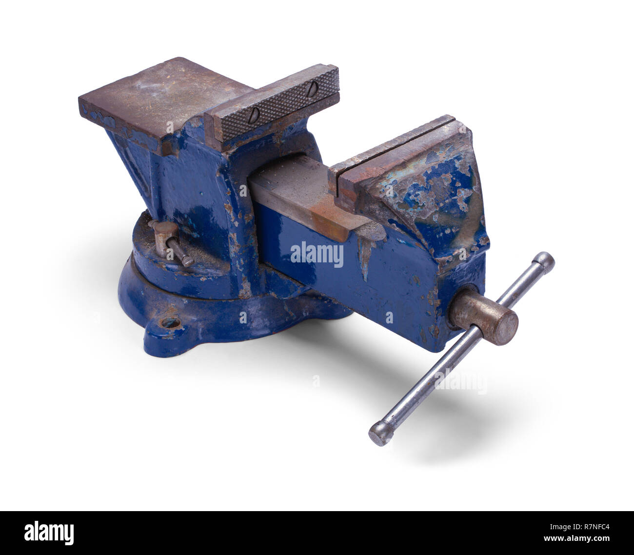 Rusty Worn Anvil Clamp Isolated on White Background Stock Photo - Alamy