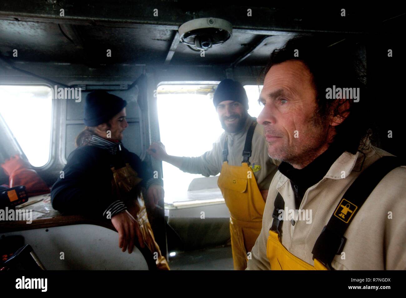 France, Manche, Cotentin, Granville, Didier Leguelinel whelk fisherman ...