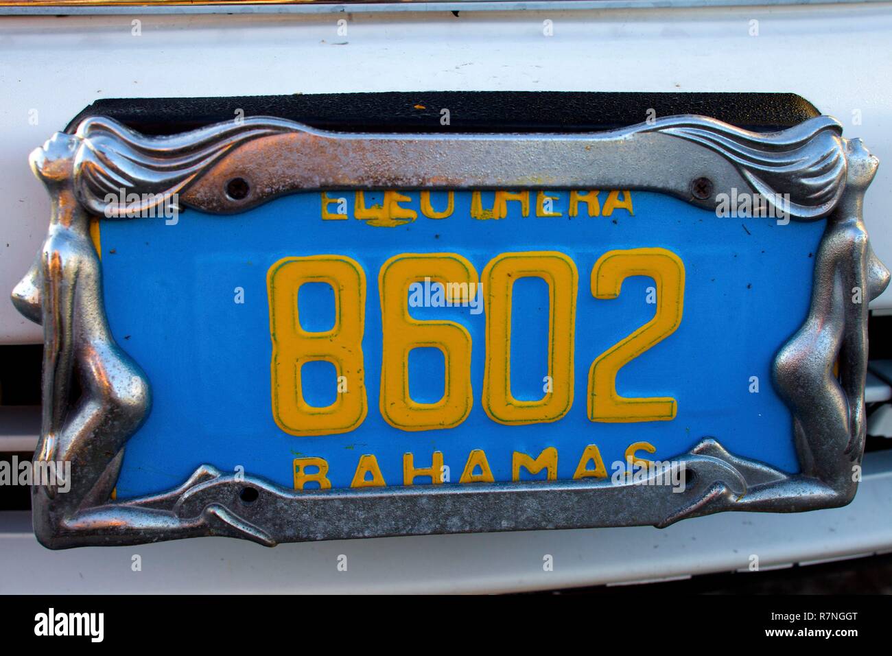 Bahamas, Harbour island, registration plate Stock Photo - Alamy