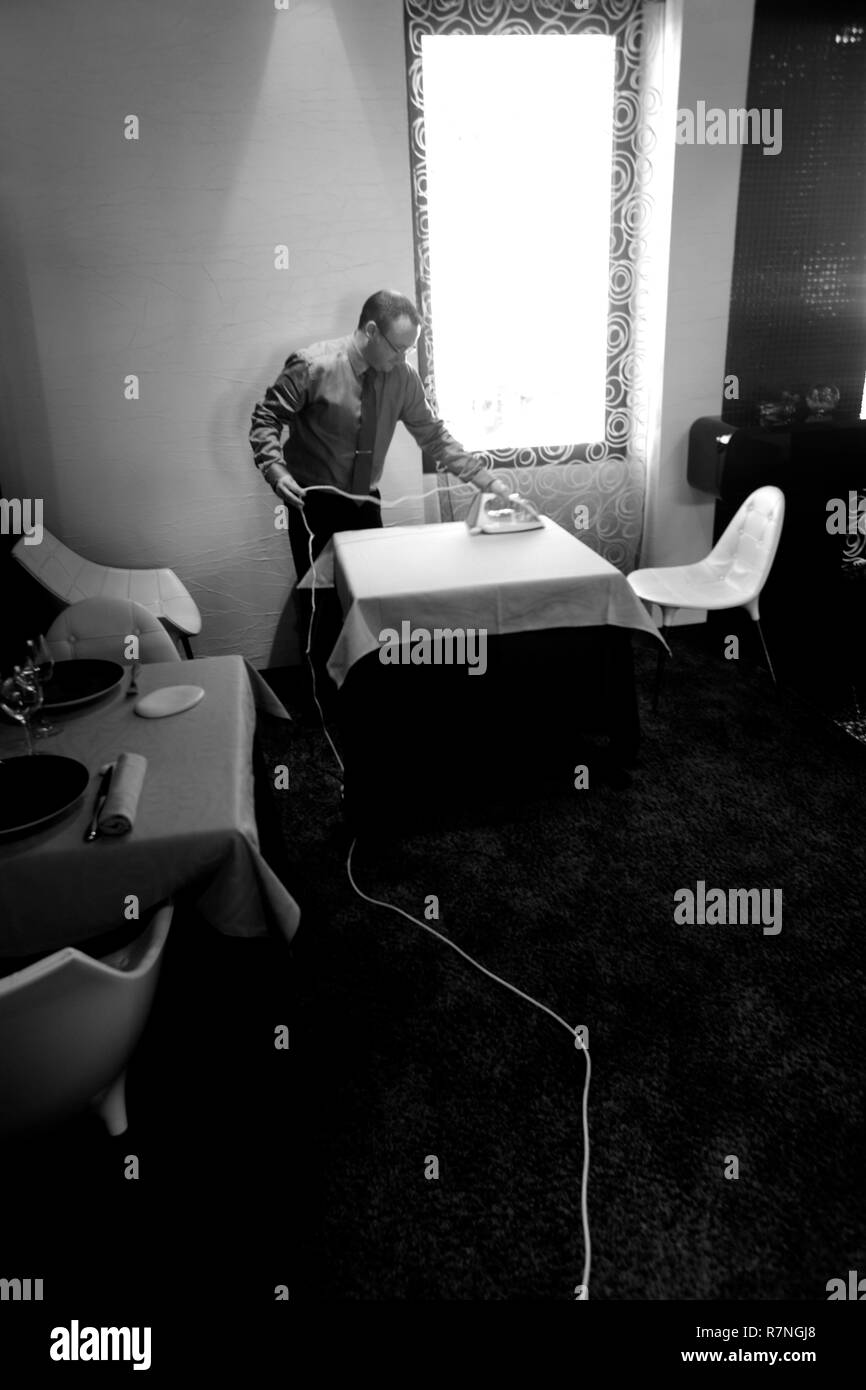 France, Vendee, Noirmoutier Island, L'Herbaudiere, La Marine restaurant ...