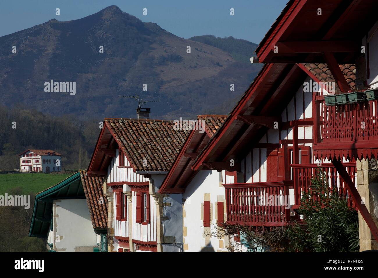 France, Pyrenees Atlantiques, Pays Basque, Sare, basque traditional ...