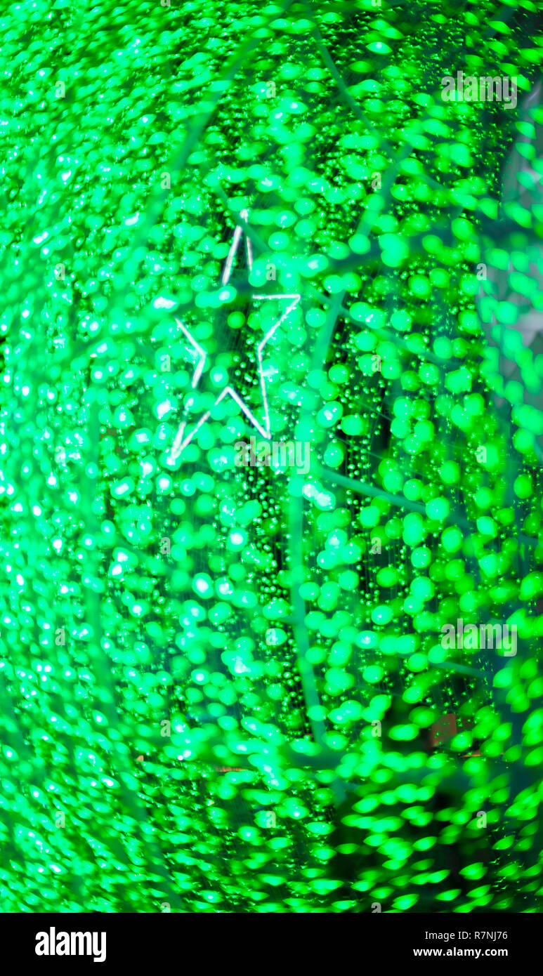 Sparkling night light illumination display for celebration, blurred ...