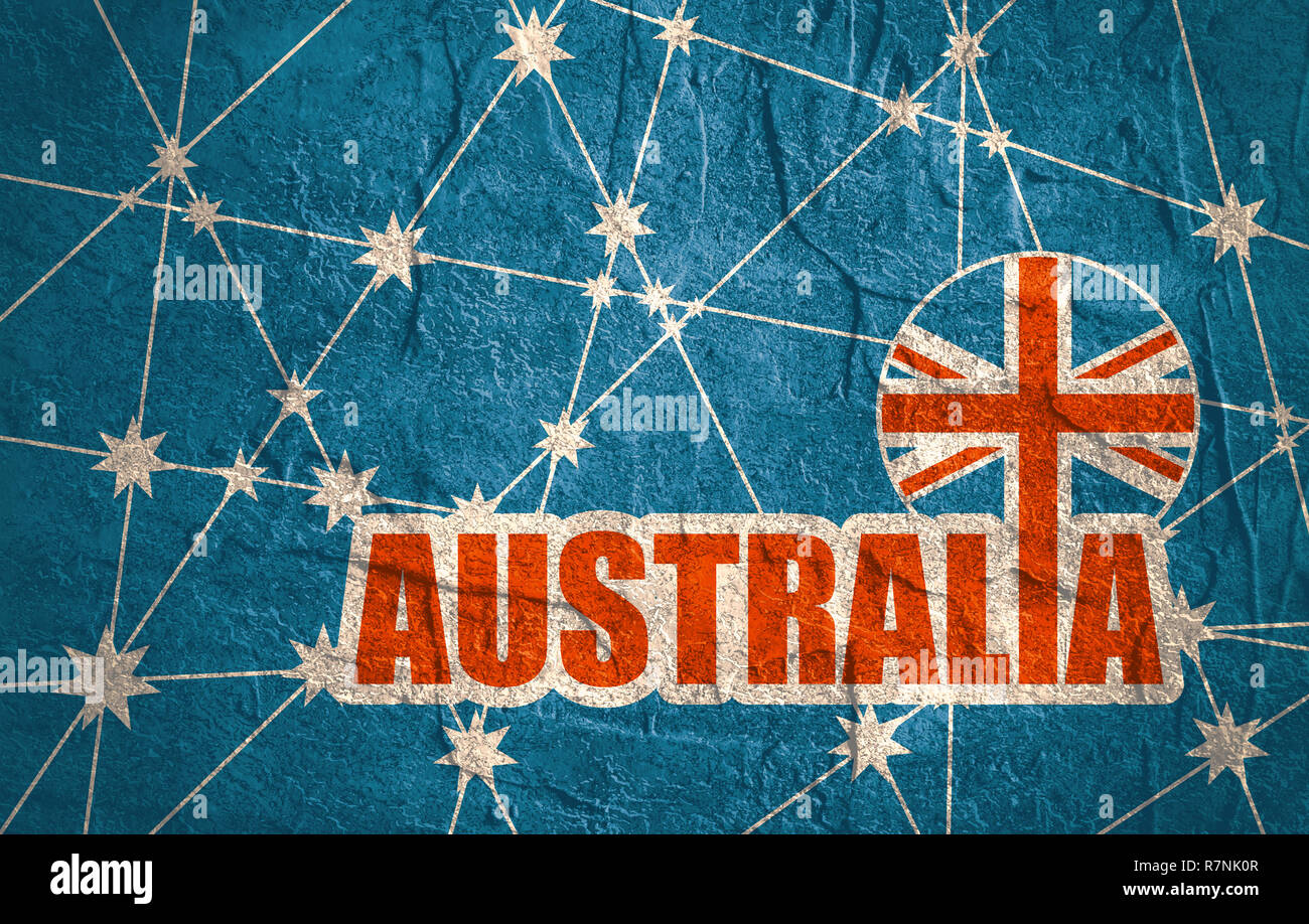 Australia flag design concept Stock Photo - Alamy