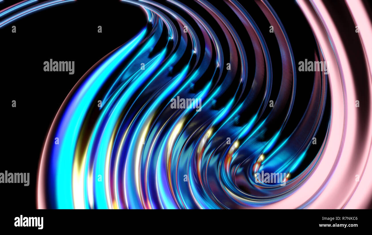 Abstract waves - 3D Illustration Stock Photo - Alamy