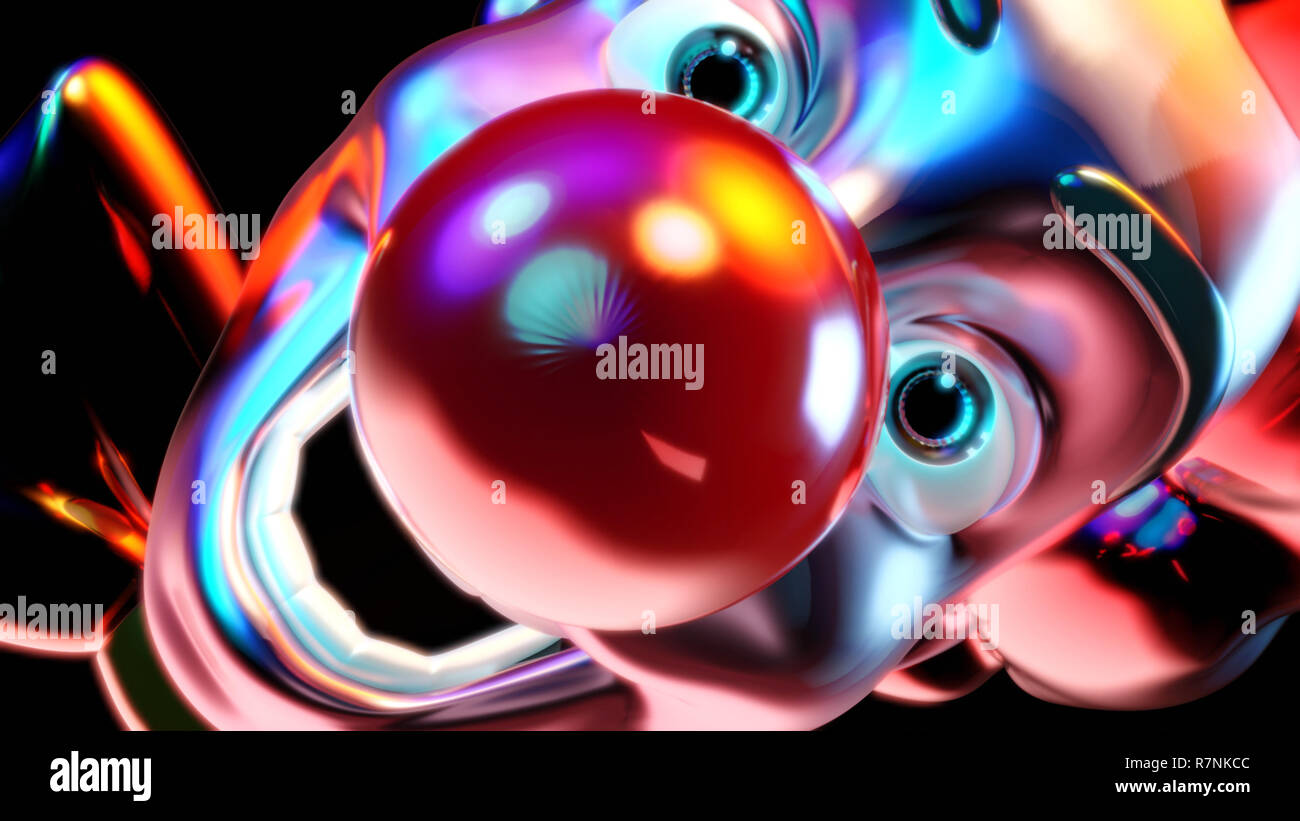 Abstract clown - 3D Illustration Stock Photo - Alamy