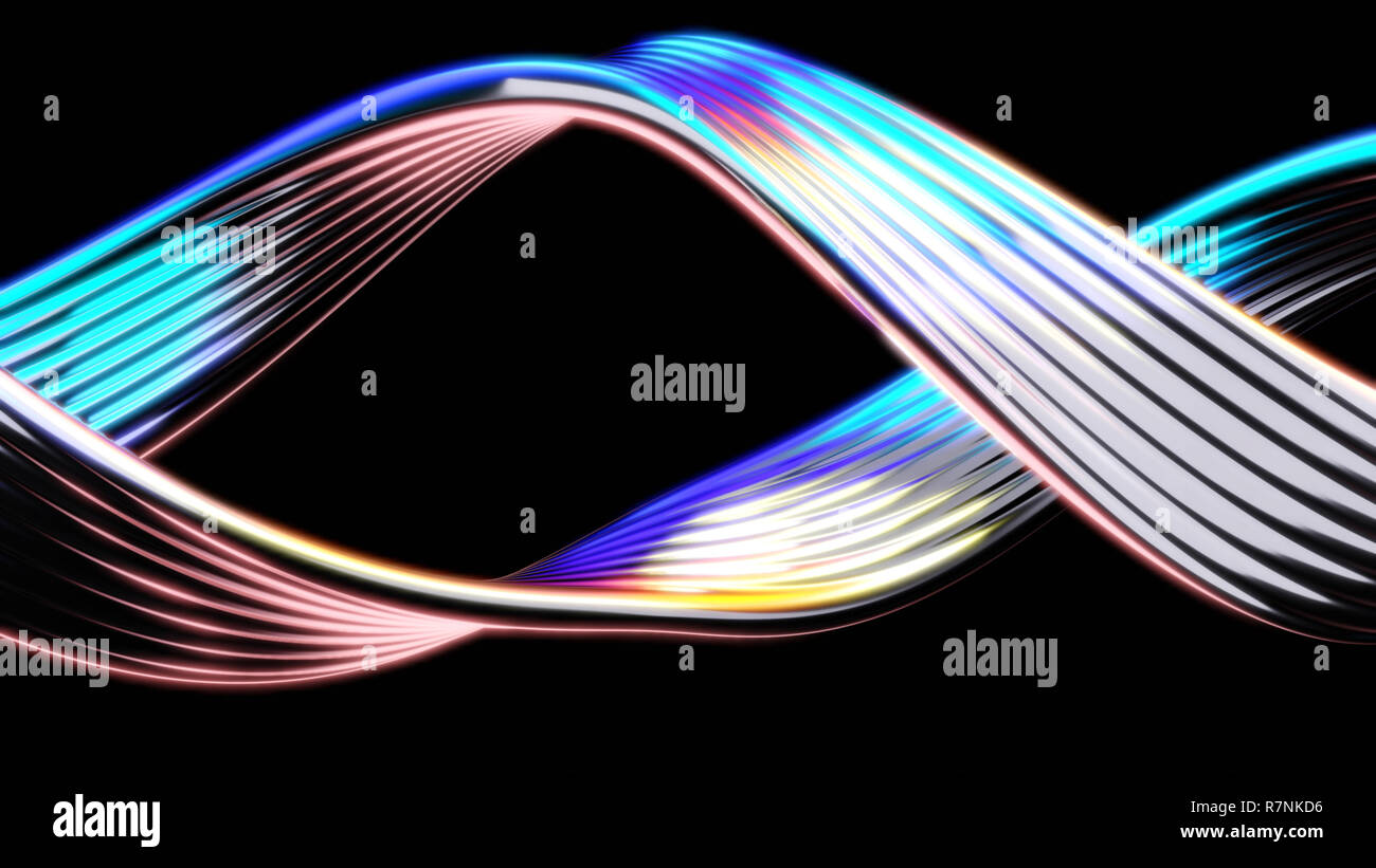 Abstract waves - 3D Illustration Stock Photo - Alamy