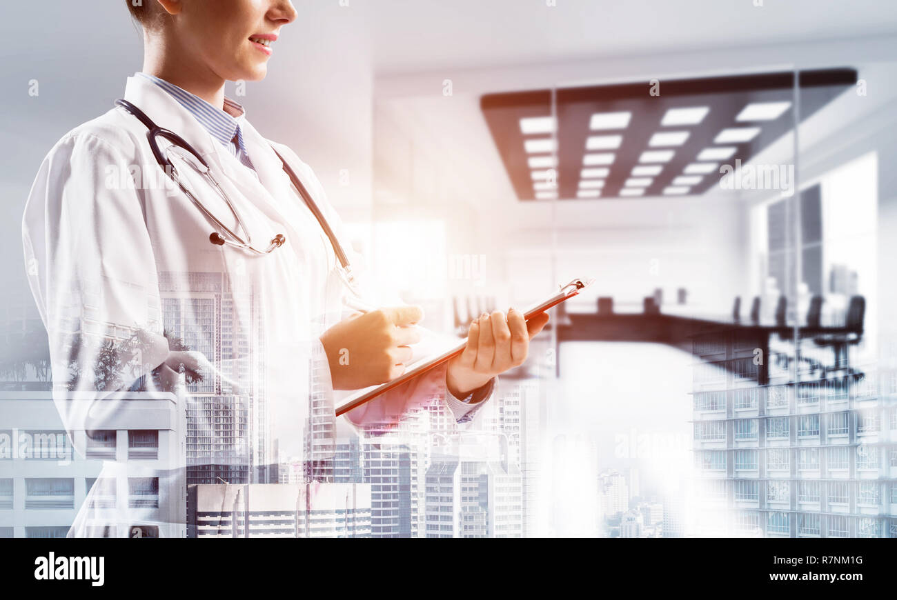 Medical industry concept by means of successful doctor Stock Photo - Alamy