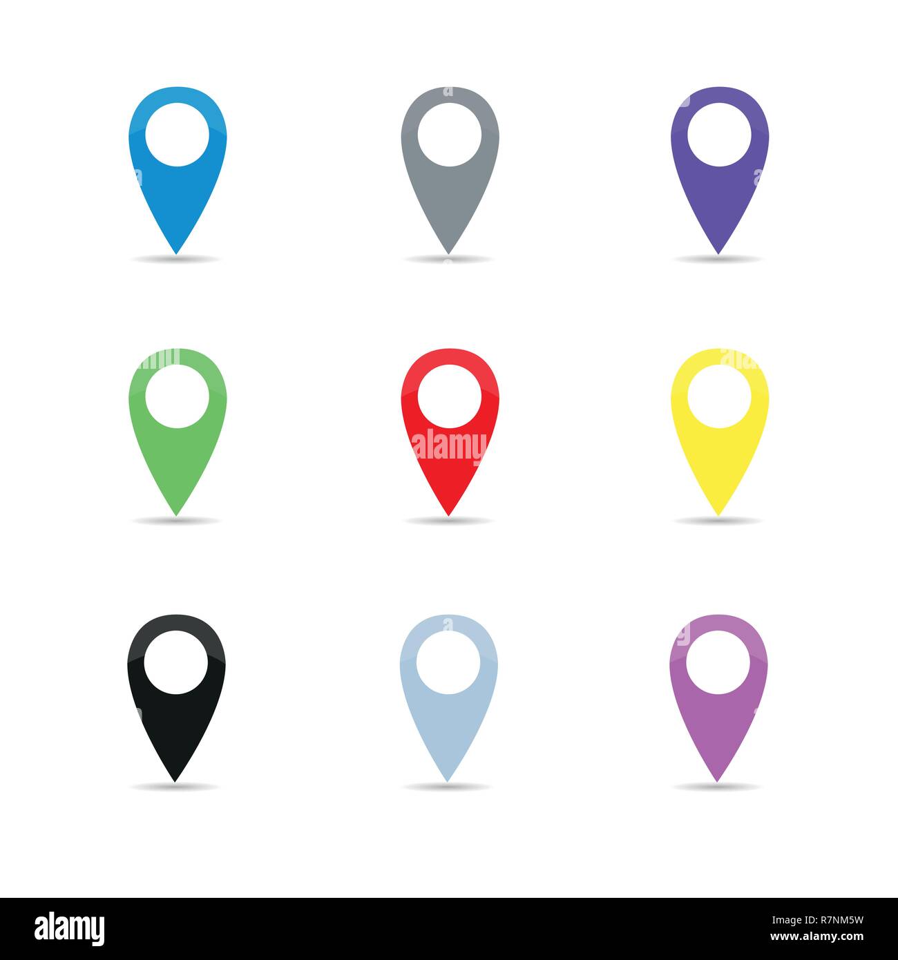set colorful map pointer location pin icon marker symbol vector ... set colorful map pointer location pin icon marker symbol vector ...