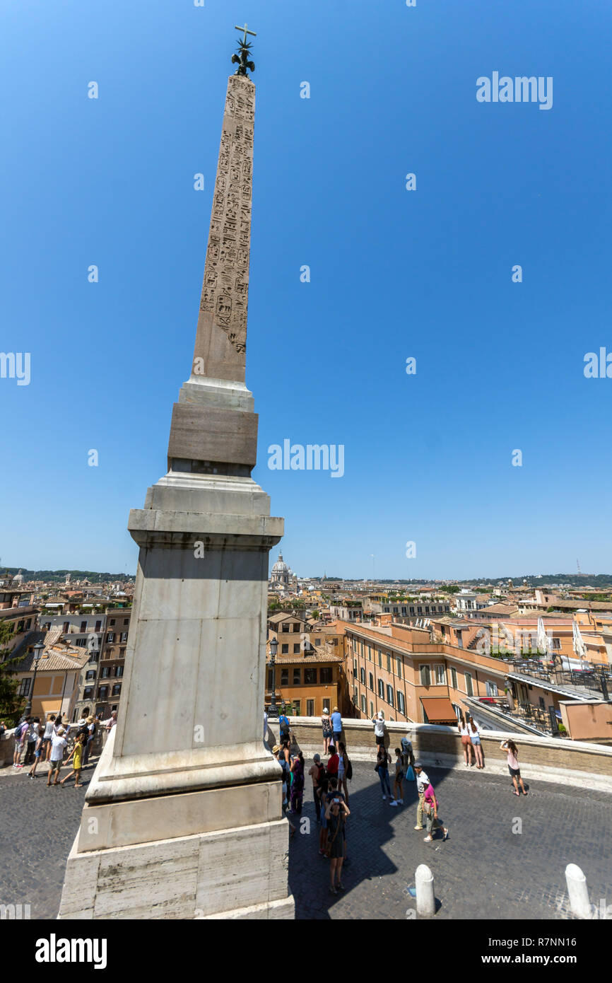 ROME, ITALY - JUNE 22, 2017: Amazing view of Spanish Steps, Sallustian ...