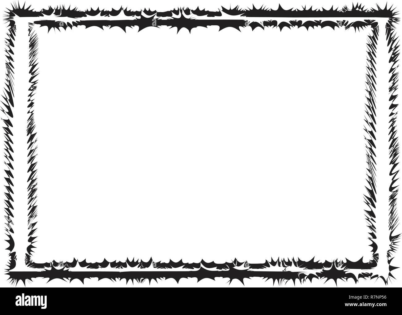 Spike lines scribble frame Stock Vector Image & Art - Alamy