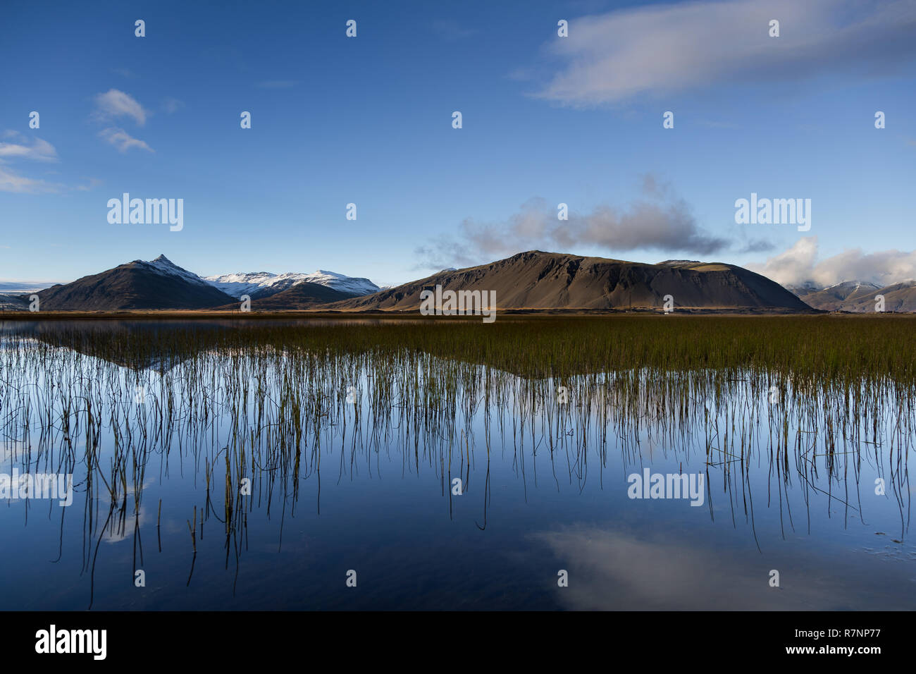 Reflections in lakes and rivers in Eastern Iceland Stock Photo - Alamy
