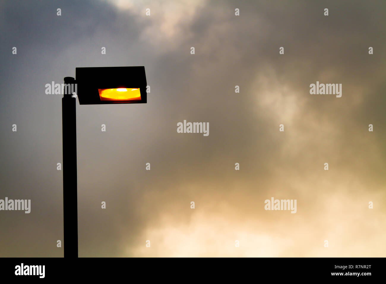 Street lamp in the morning Stock Photo - Alamy