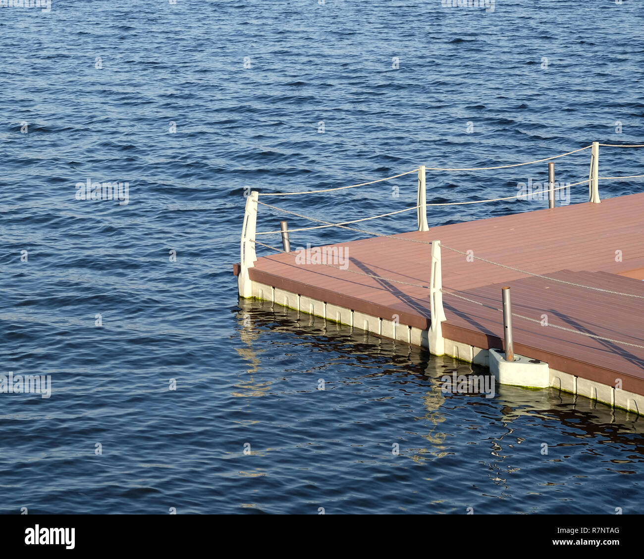 Landscape with part of the quay and the fencing with ropes from the ...
