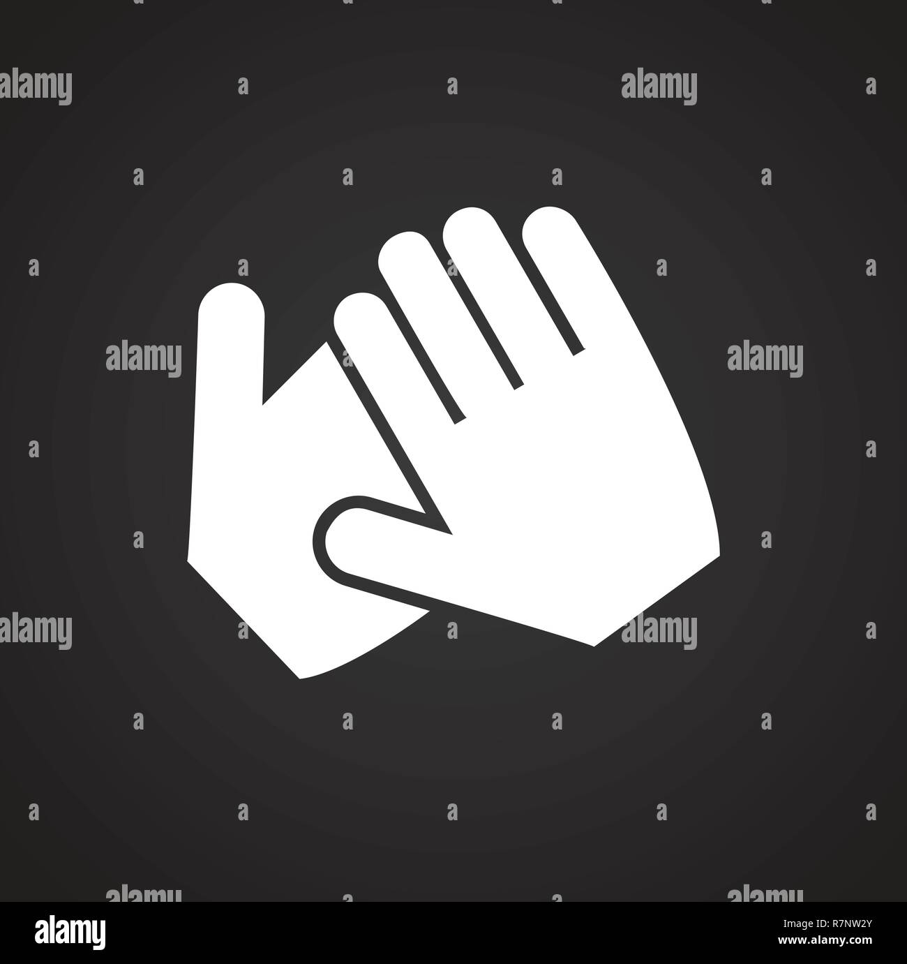 Hand shaking icon on white background for graphic and web design ...