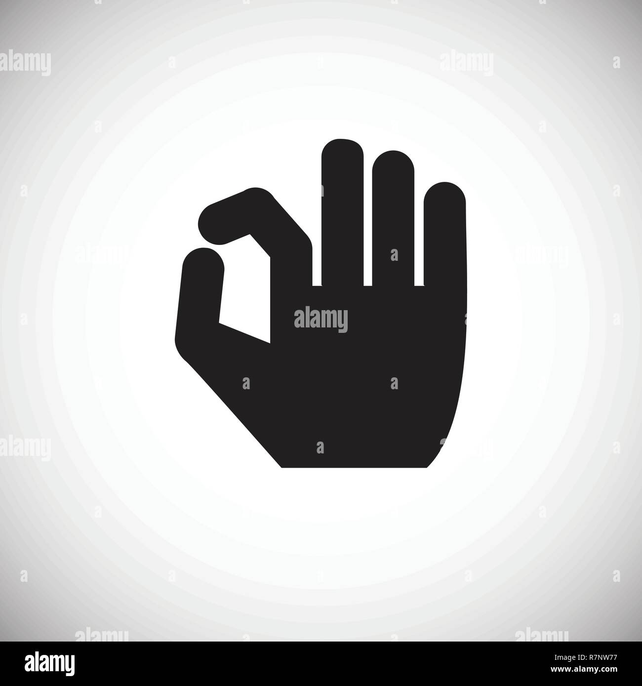 OK gesture icon on white background for graphic and web design, Modern ...