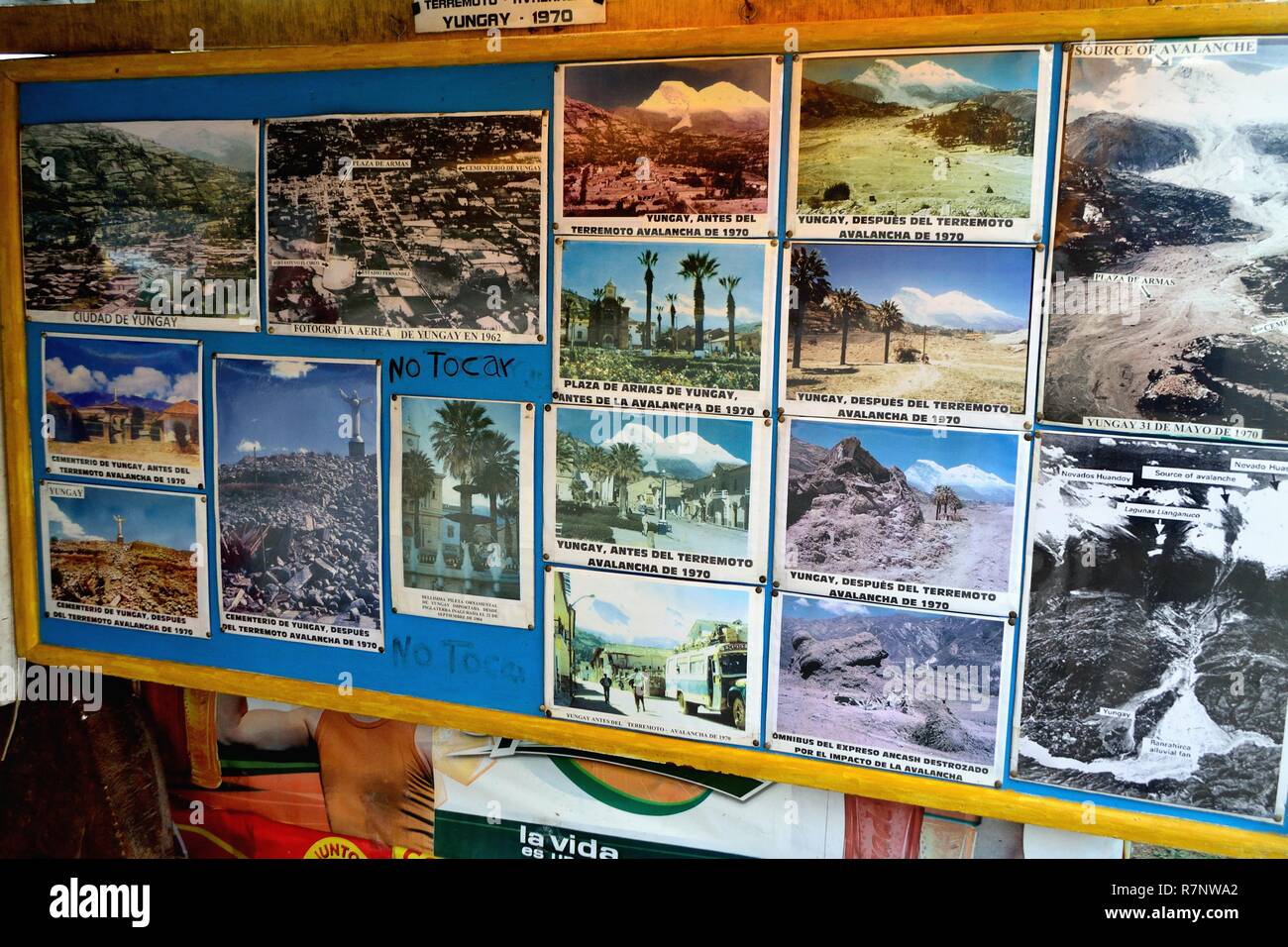 Pictures - Souvenirs -Old Yungay where an earthquake and landslide ...