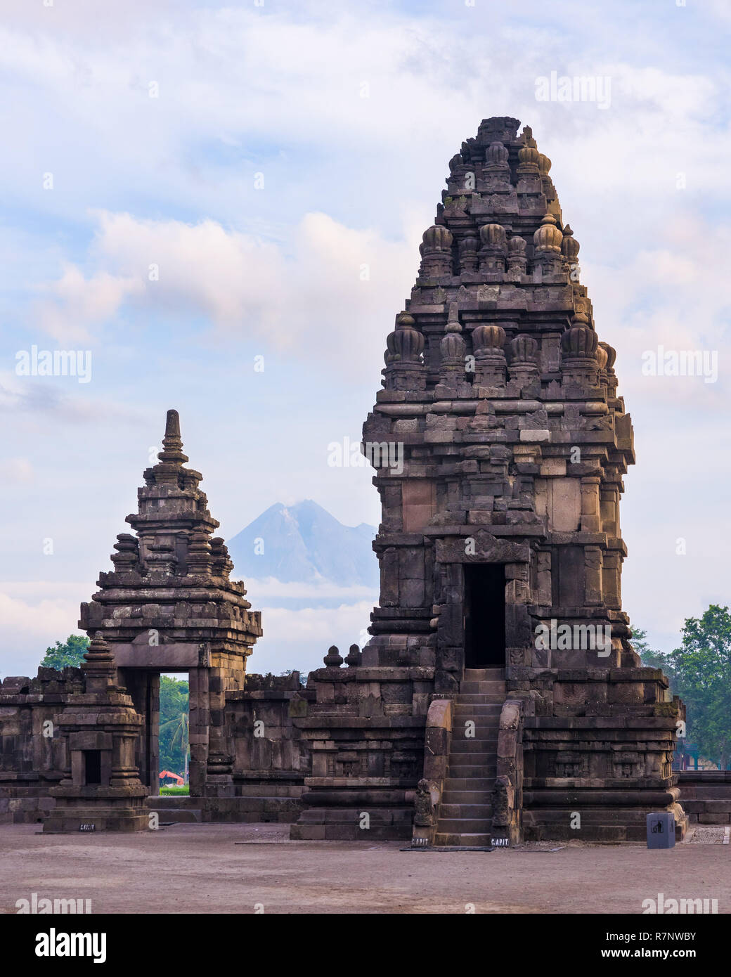 Volcanic stone candi buildings in Prambanan temple, Yogyakarta, Java ...