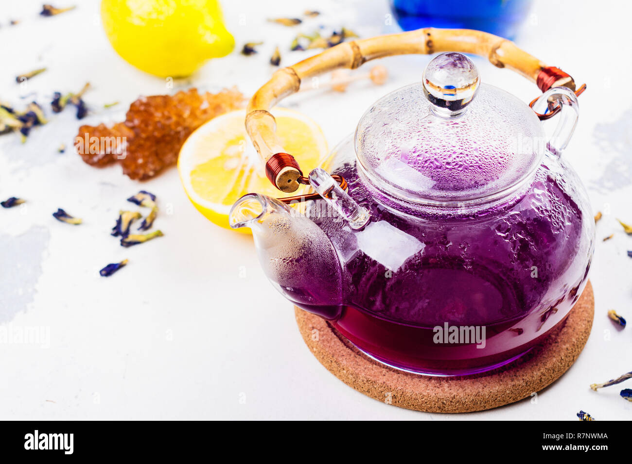 Thai blue butterfly pea tea Stock Photo - Alamy