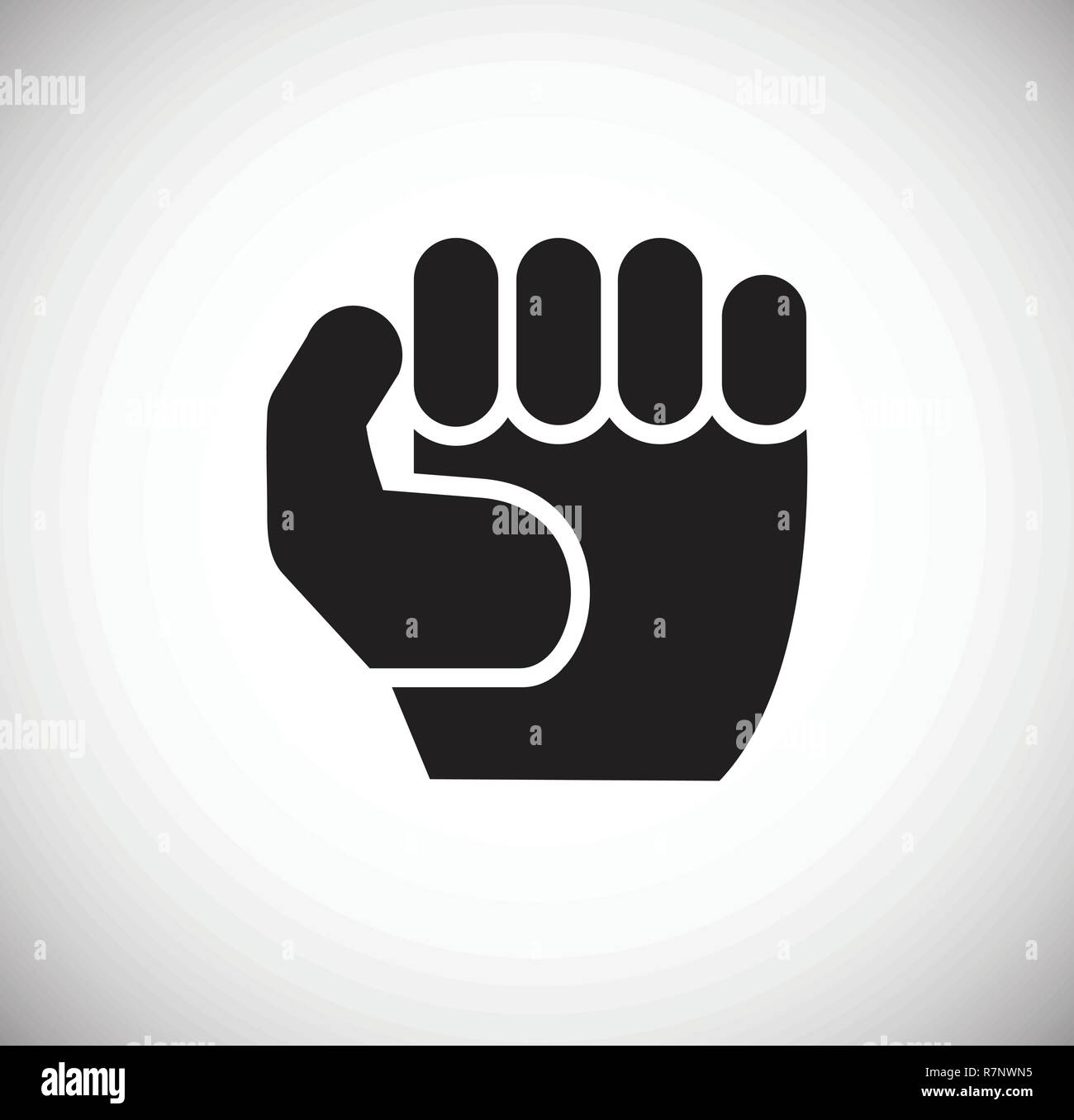 Fist icon on white background for graphic and web design, Modern simple ...