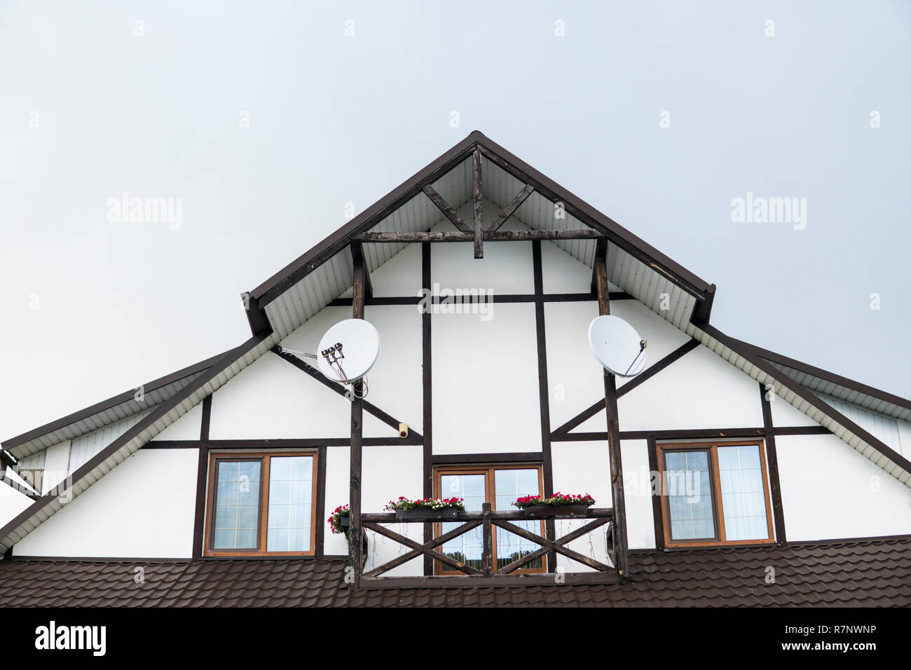 The top of the house or apartment building Stock Photo - Alamy
