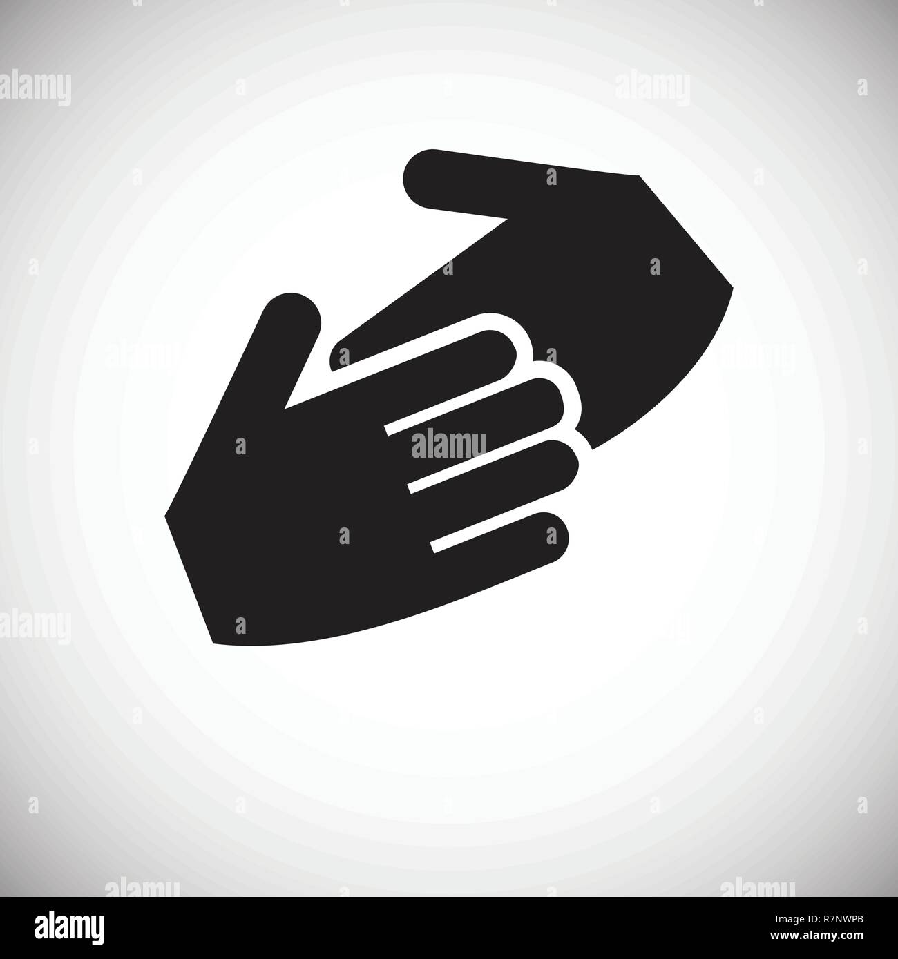 Hand shaking icon on white background for graphic and web design ...