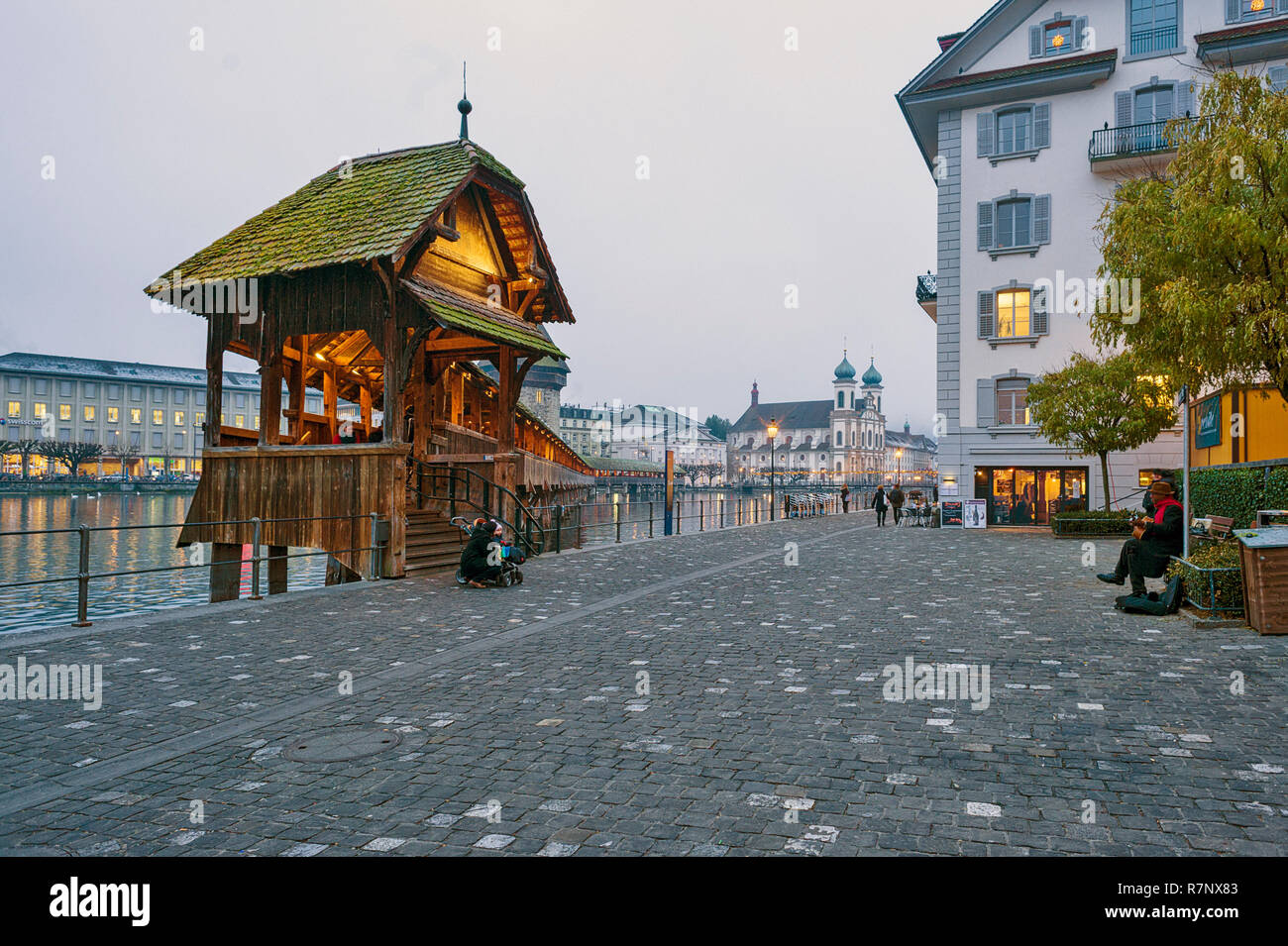 The so-called Kapellbrücke bridge, is a wooden bridge and a major ...