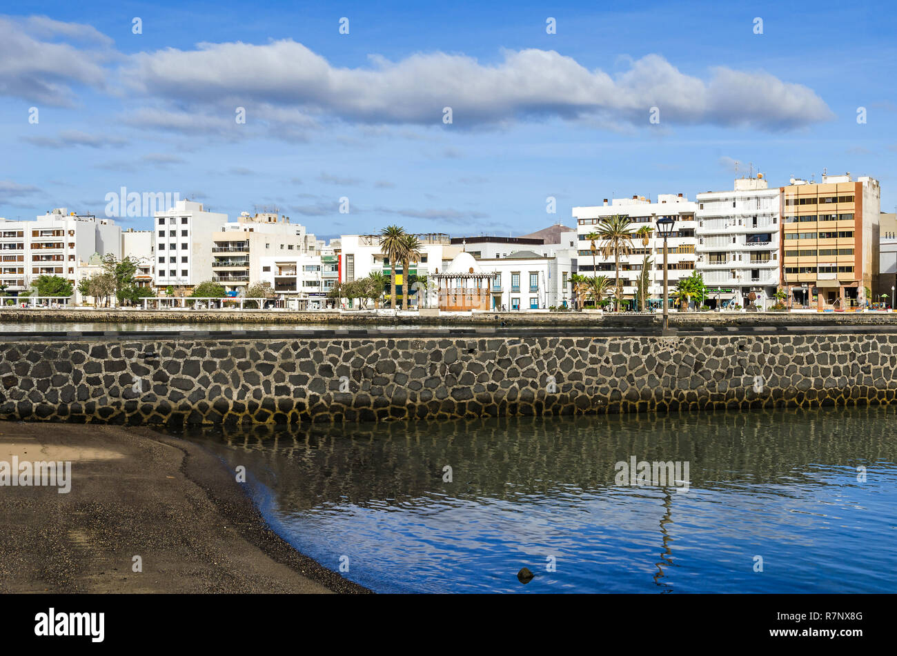 Arrecife, Spain - November 5, 2018: View of the waterfront Avenida la ...