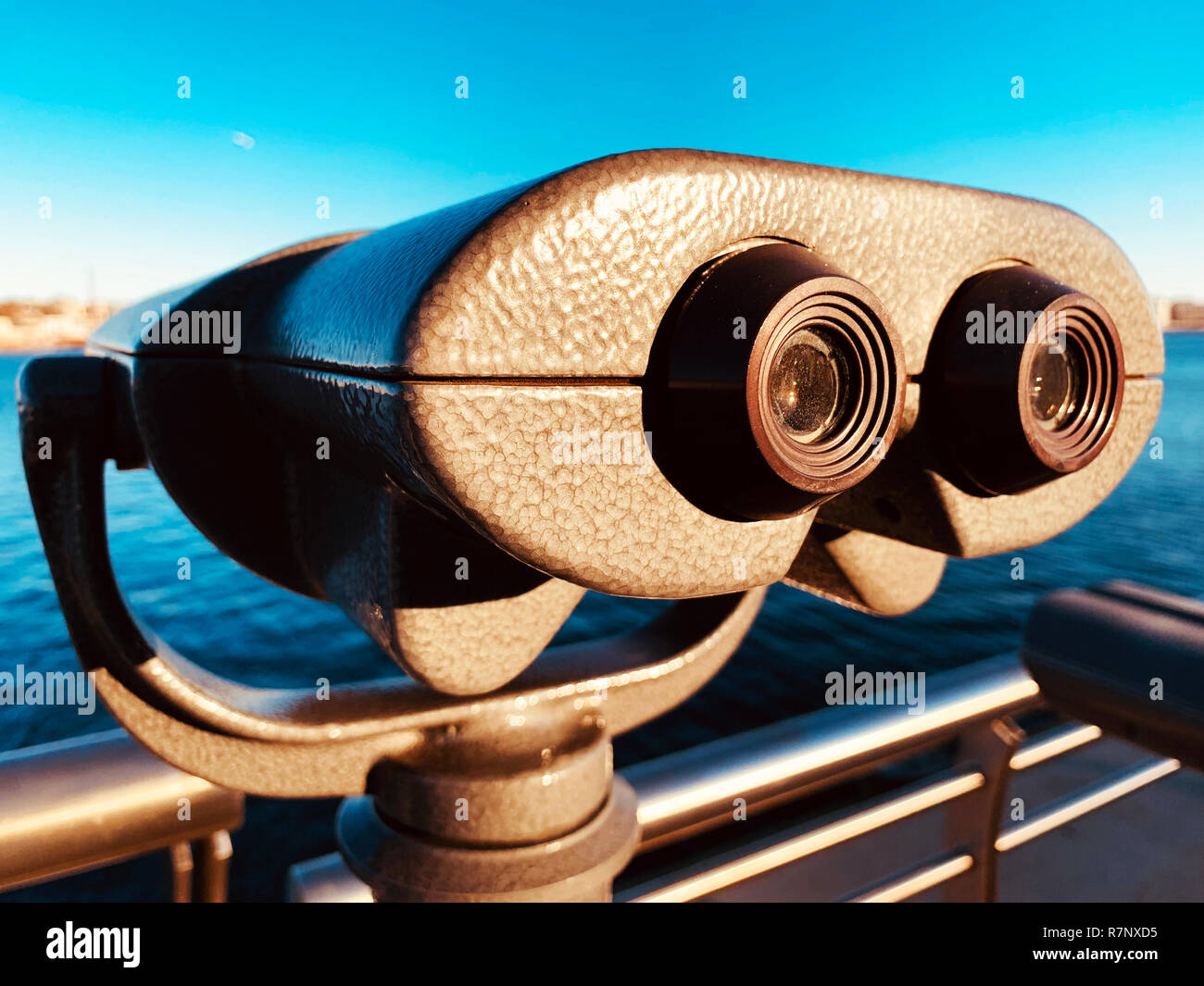 Public Binocular for Sea Viewing Stock Photo - Alamy