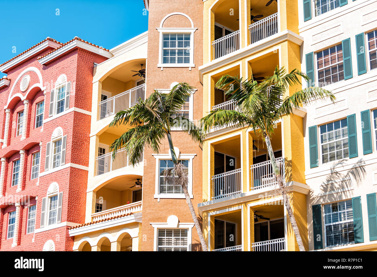 Colorful spanish style buildings hi-res stock photography and images ...
