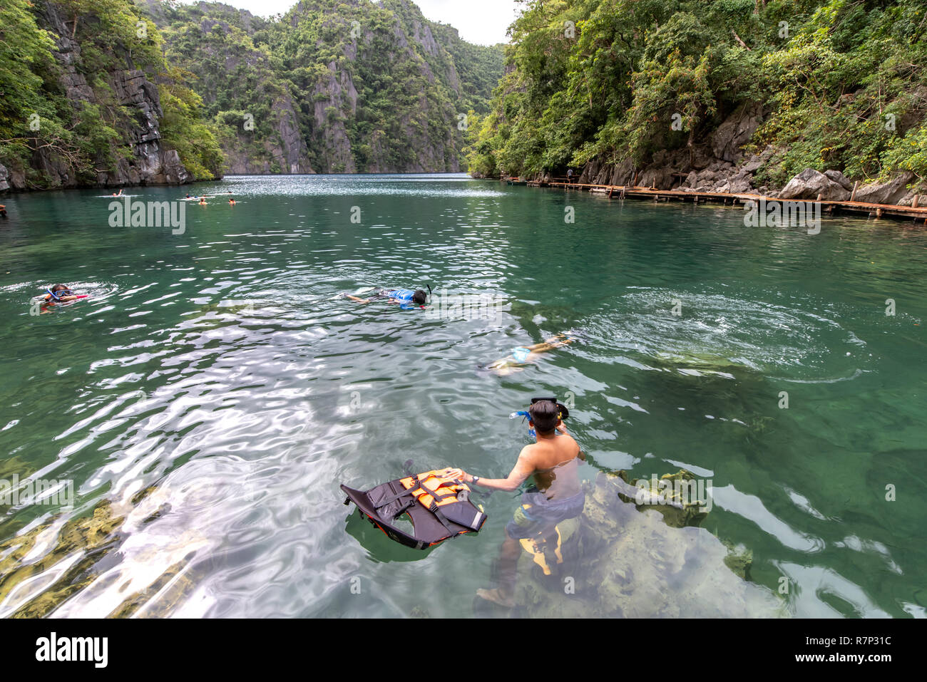 Best tour spot Kayangan Lake in Coron, Palawan , Philippines Stock ...