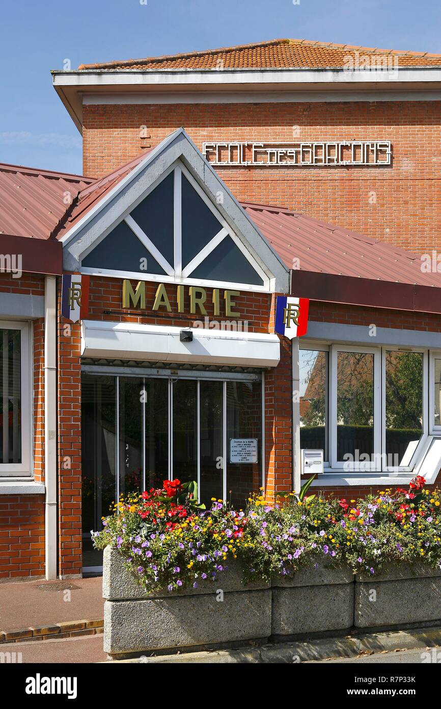 France, Yvelines, Acheres, Town Hall Stock Photo - Alamy