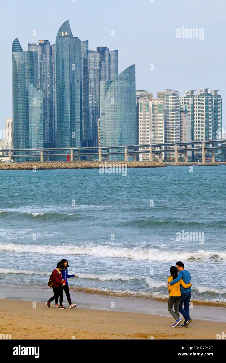 South Korea, South Gyeongsang province, Busan, the beach Stock Photo ...