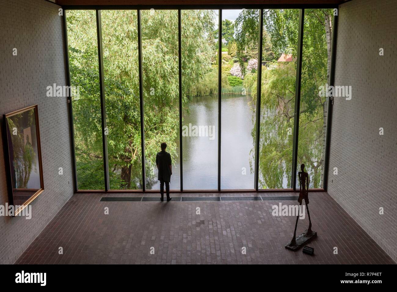 Denmark, Seeland, Humlebaek, Louisiana Museum of Modern Art designed by ...