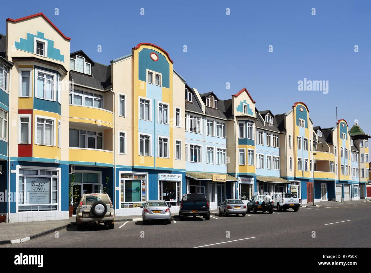 Namibia, Swakopmund, German architecture Stock Photo - Alamy