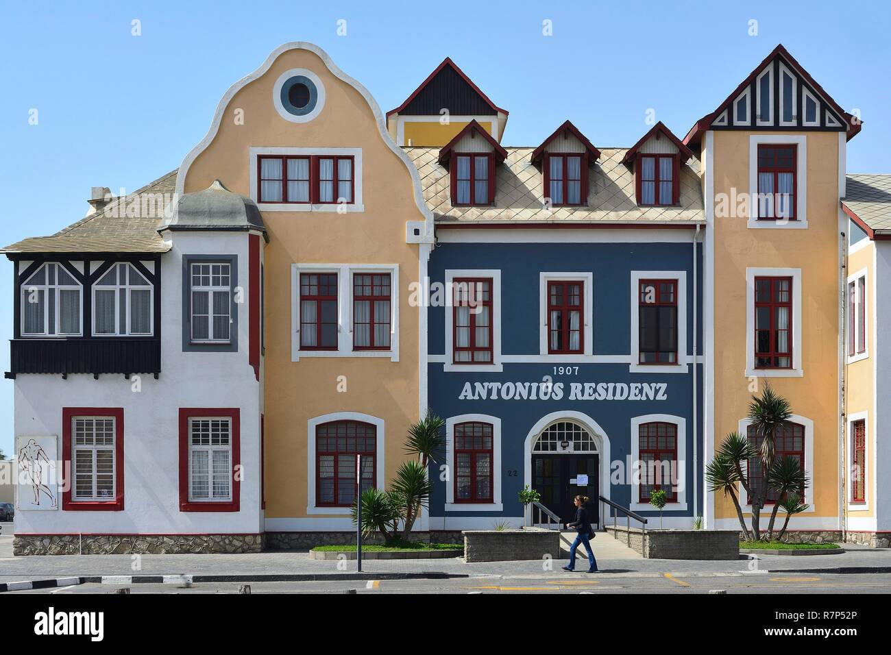 Namibia, Swakopmund, German architecture Stock Photo - Alamy