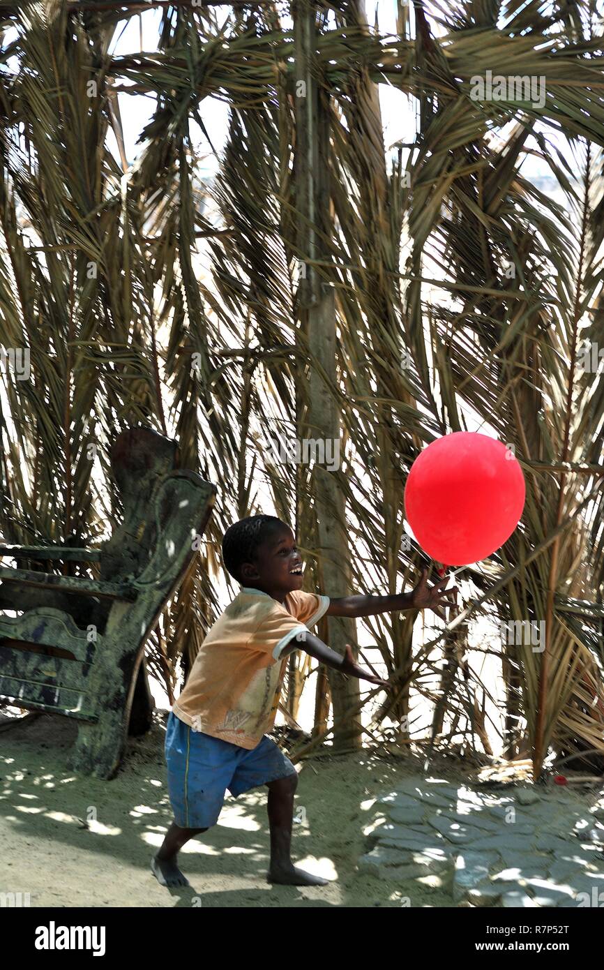 Namibia, Swakopmund, Mondesa Township, child from the San community ...