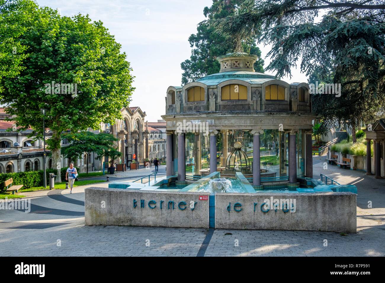 France, Puy de Dome, Royat, thermal baths and source Eugenie, Eugenie ...