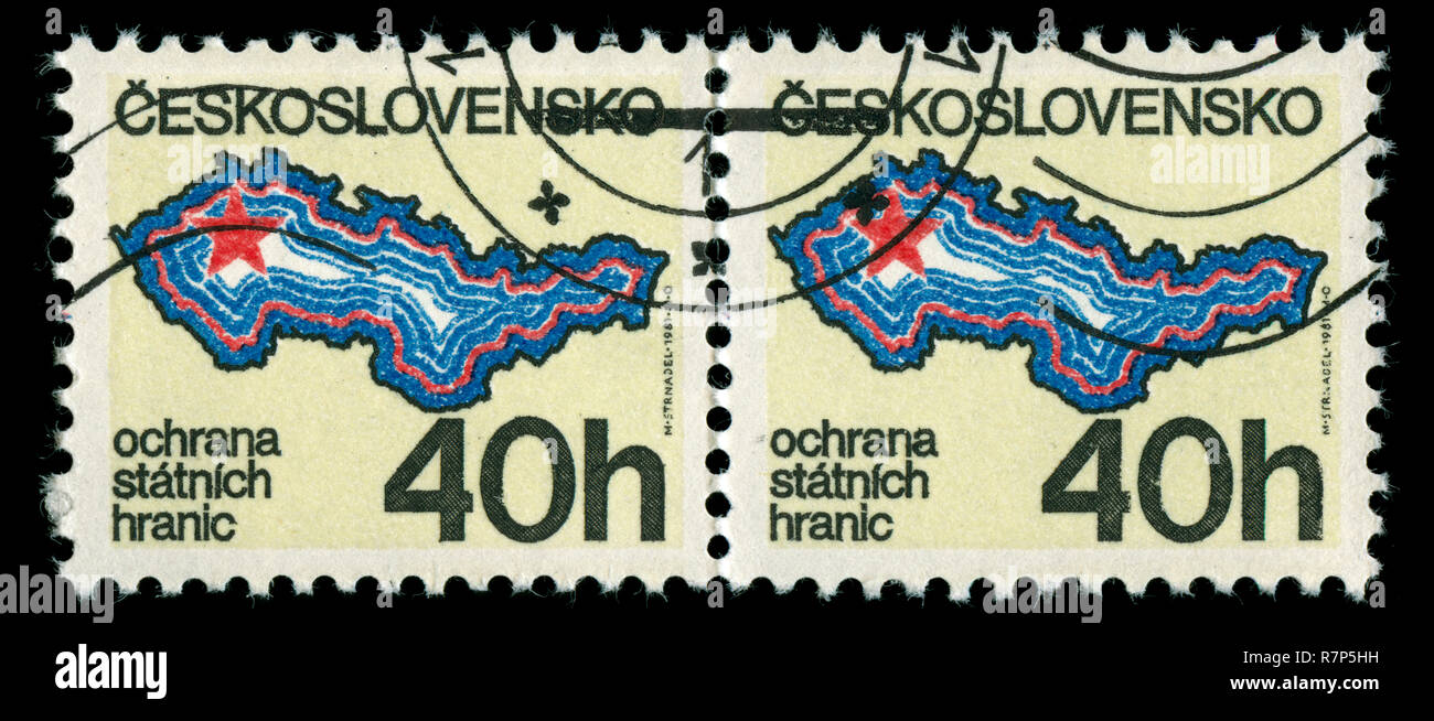 Postage stamp from Czechoslovakia in the Border Defence Units, 30th ...