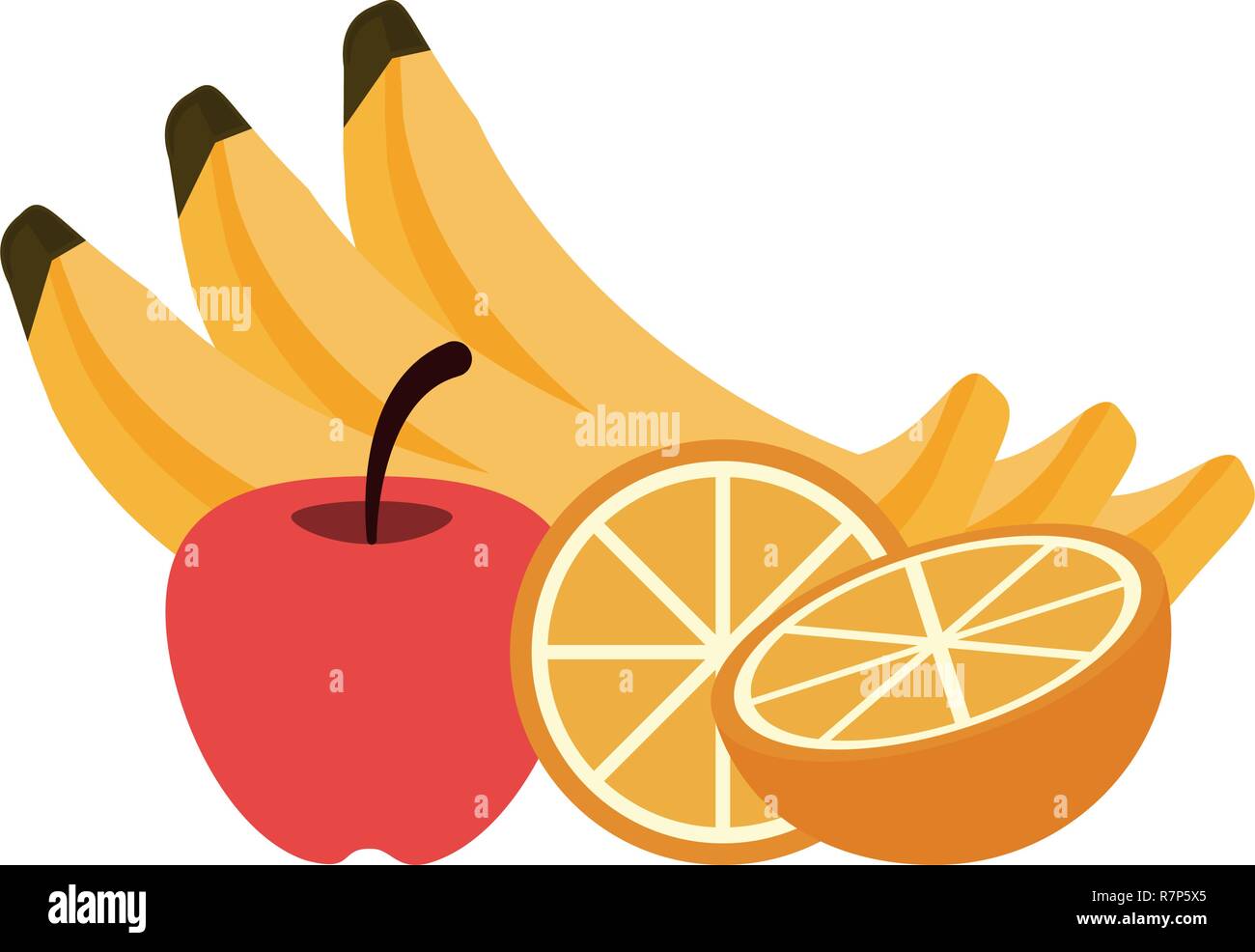 fresh fruits cartoon Stock Vector Image & Art - Alamy