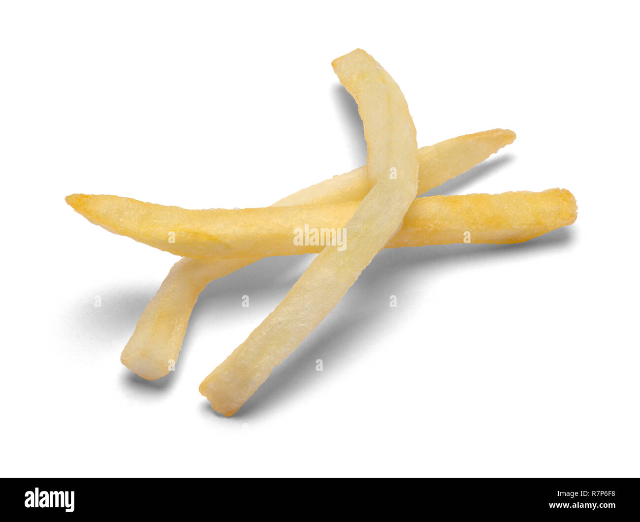Small Group of French Fries Isolated on White Background Stock Photo ...