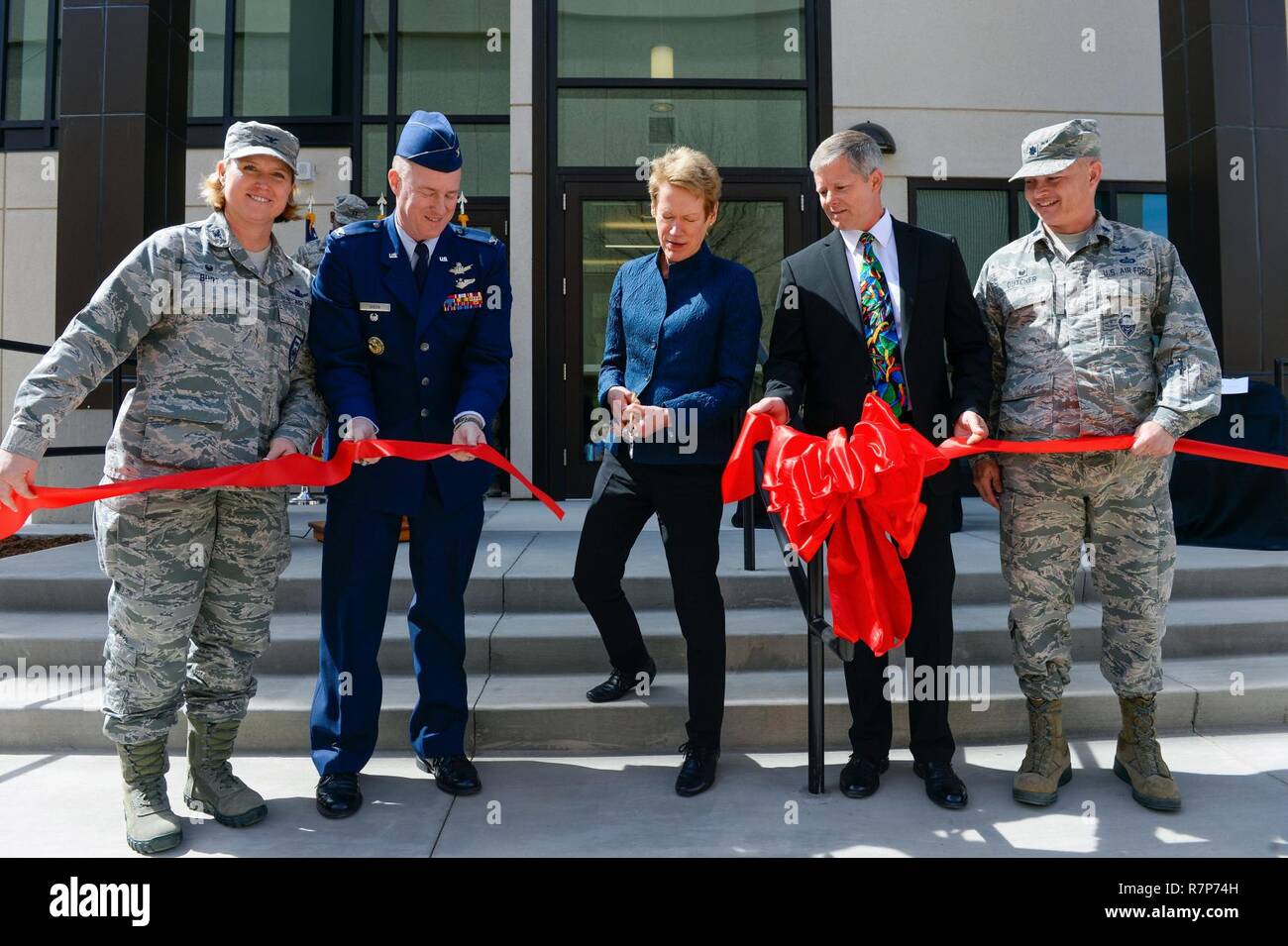 SCHRIEVER AIR FORCE BASE, Colo. -- L-R Col. Deanna Burt, 50th Space ...