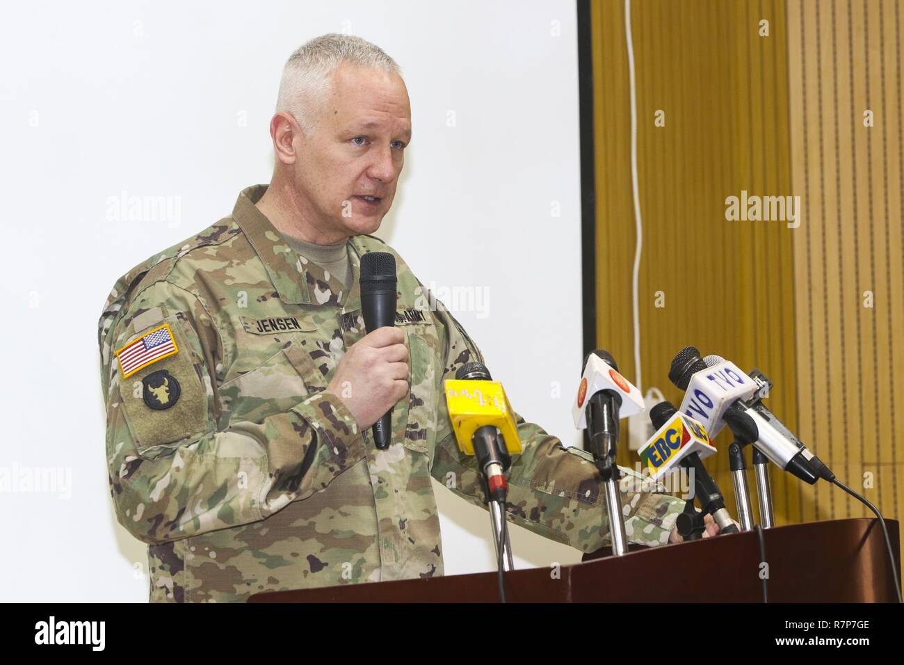 Brig. Gen. Jon Jensen, U.S. Army Africa deputy commander, provides ...